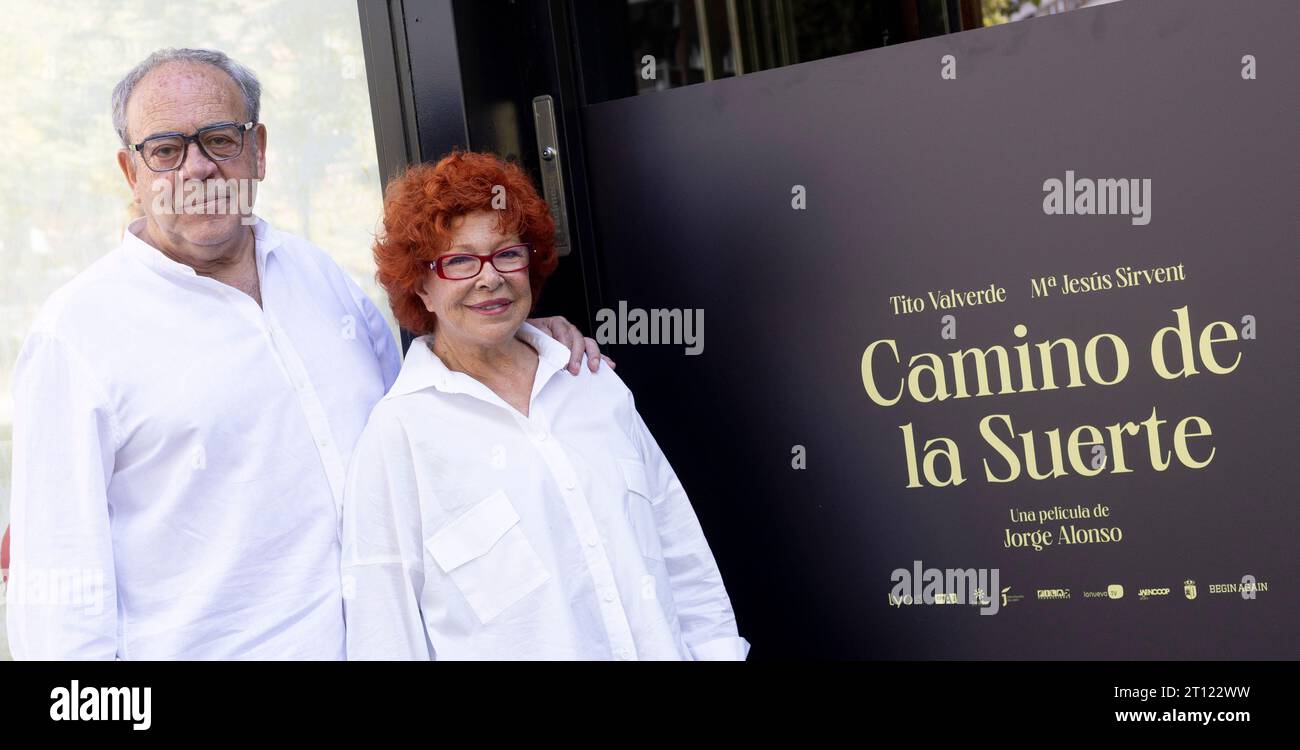 Madrid, Spain. 10th Oct, 2023. Maria Jesus Sirvent and Tito Valverde ...