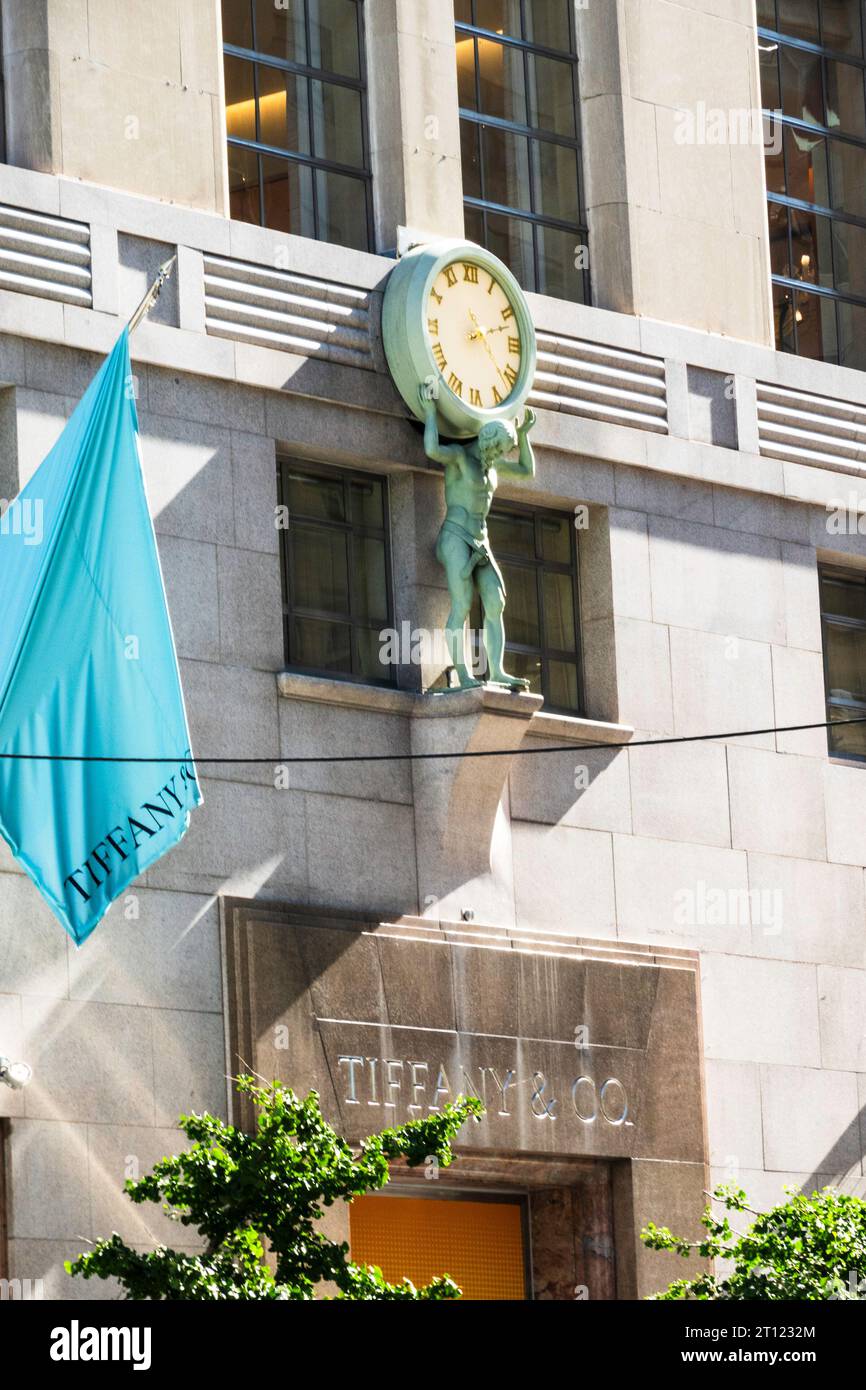 Tiffany's flagship store is located on Fifth Avenue in the heart of ...