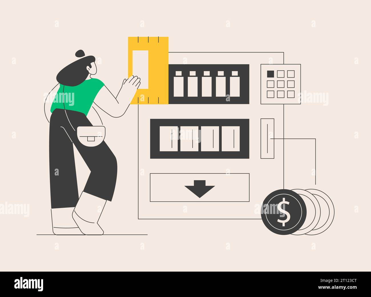 Vending machine abstract concept vector illustration Stock Vector Image ...