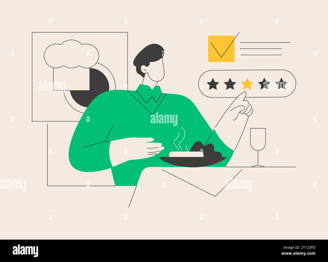 Food critic abstract concept vector illustration Stock Vector Image ...