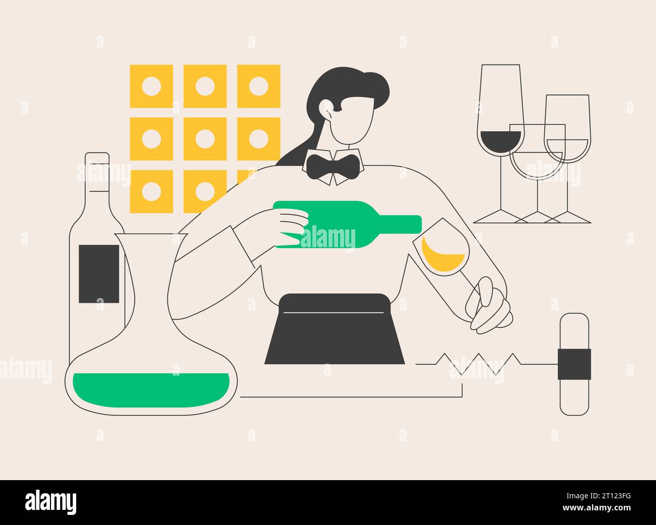 Sommelier abstract concept vector illustration Stock Vector Image & Art ...