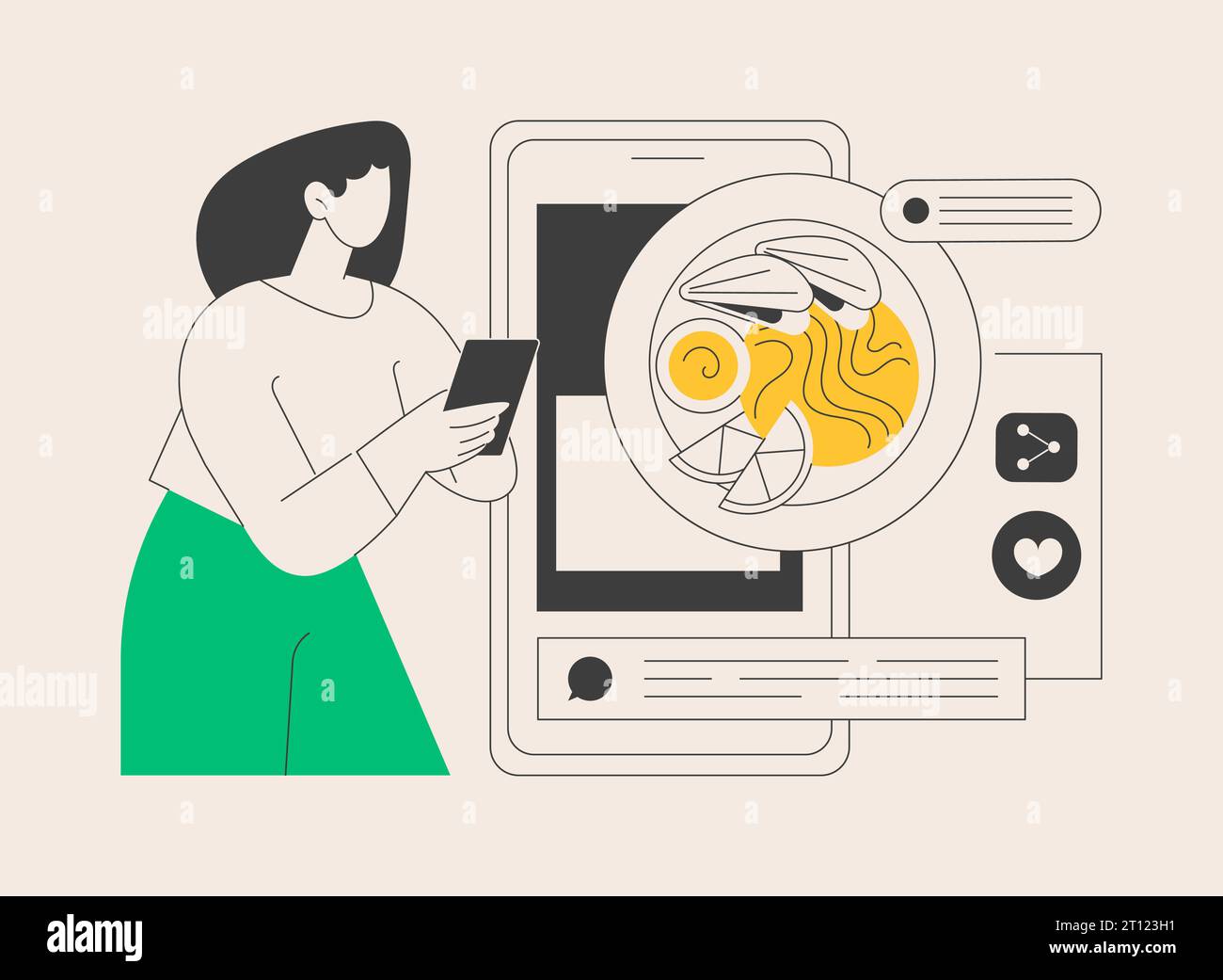 Food blogging abstract concept vector illustration Stock Vector Image ...