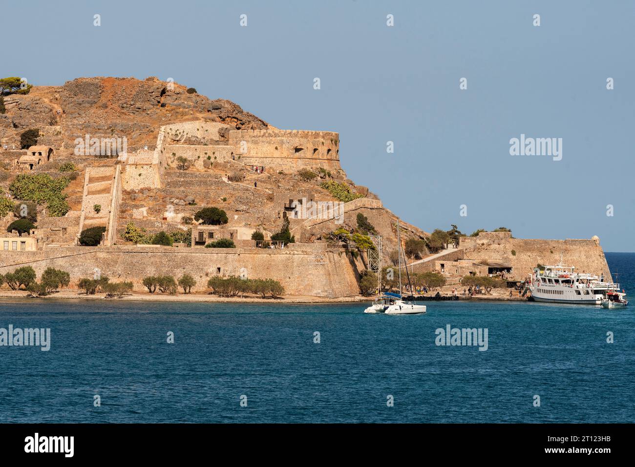 Spinalonga Island, Crete, Greece. 26 Sept. 2023. Tourist ferry at ...