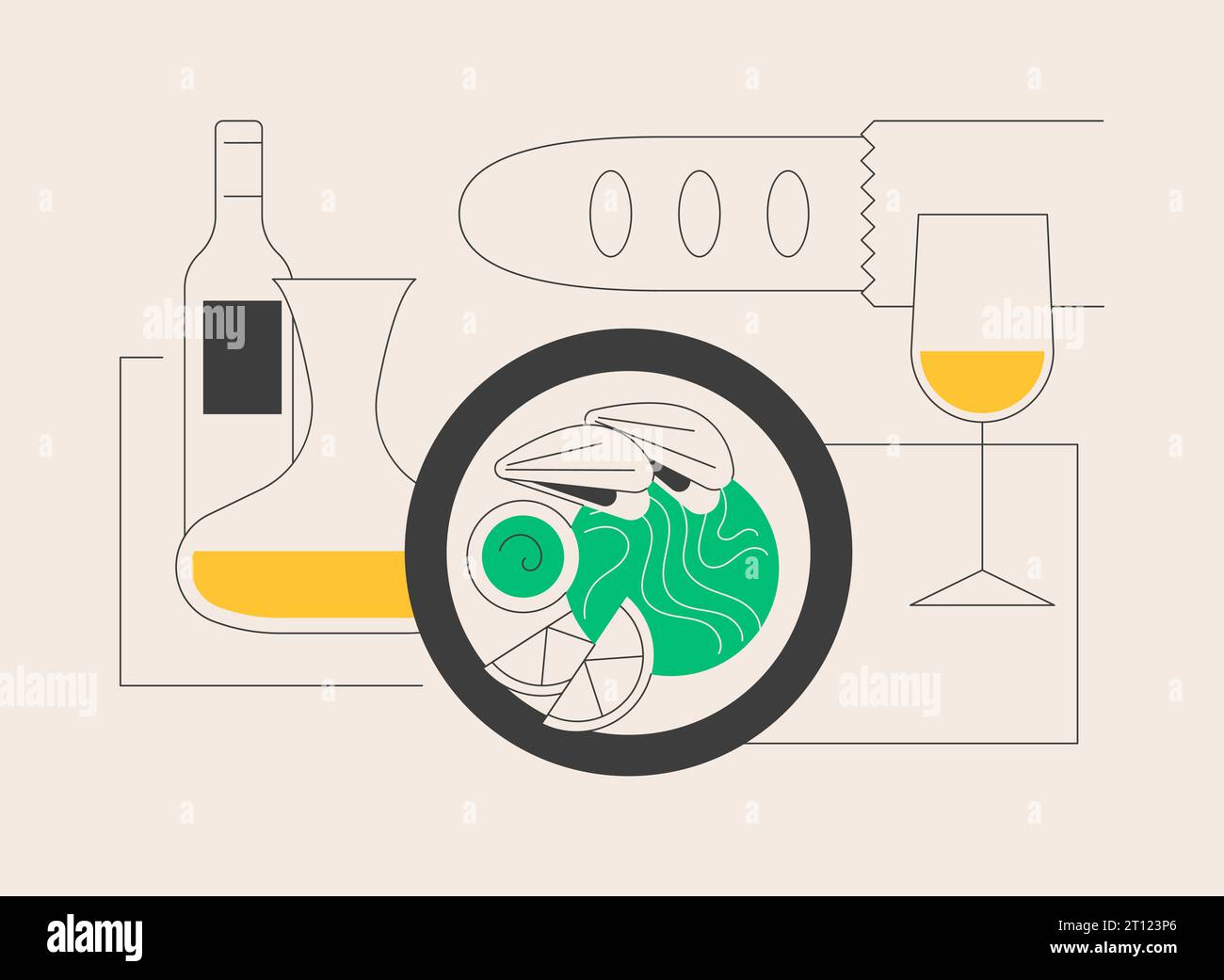 French cuisine abstract concept vector illustration Stock Vector Image ...