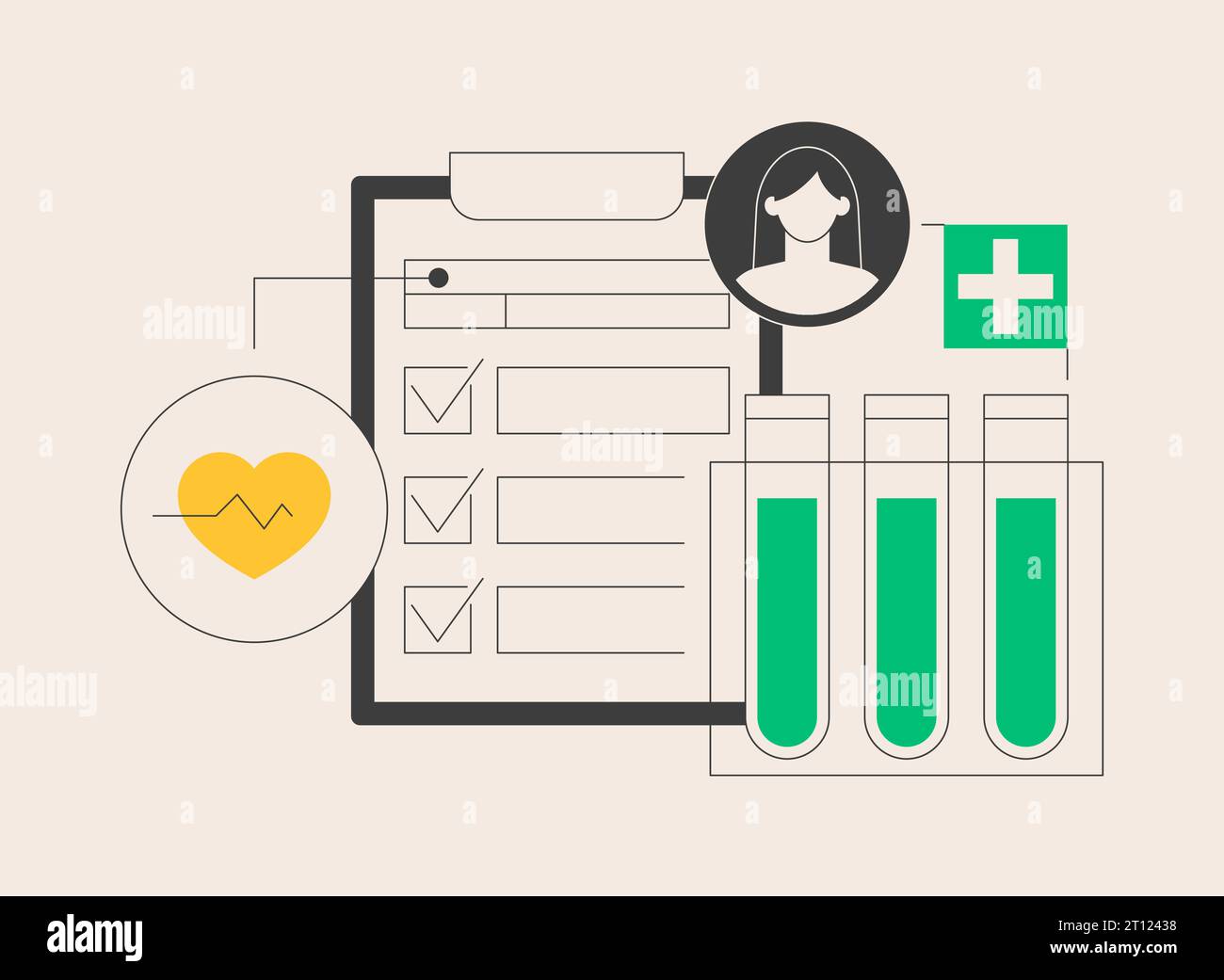 Cardiac patient card abstract concept vector illustration Stock Vector ...