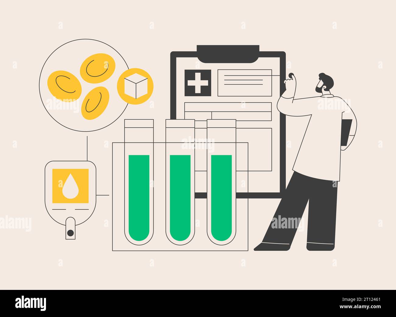 Diabetes exam results abstract concept vector illustration Stock Vector ...