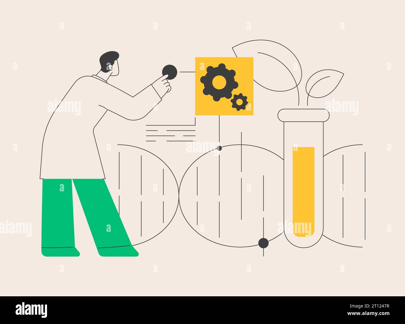 Genetic engineering abstract concept vector illustration Stock Vector ...