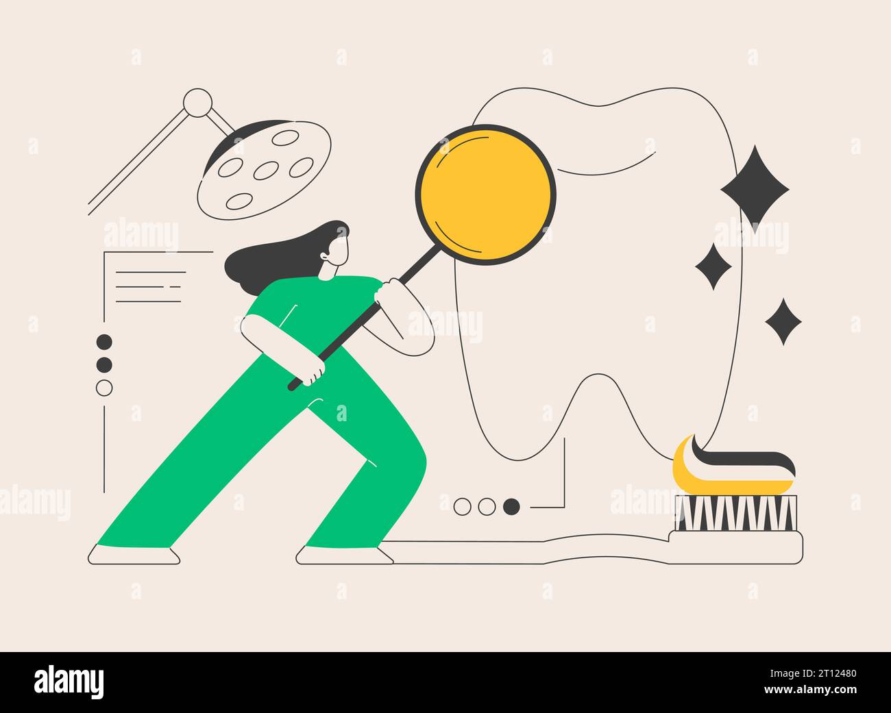 Dental examination abstract concept vector illustration Stock Vector ...