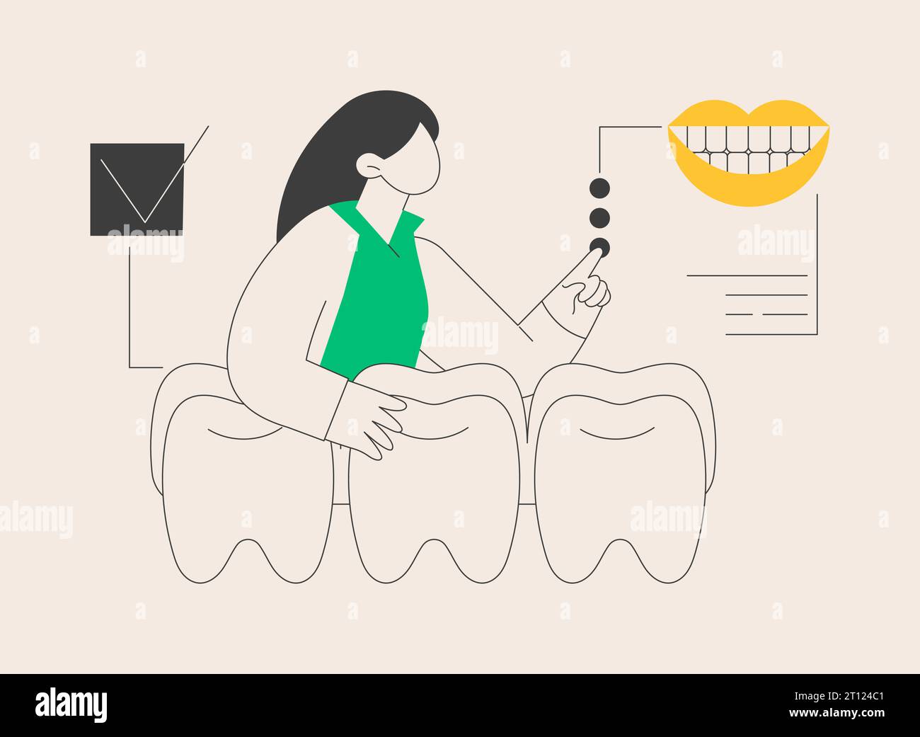 Teeth wear silicone trainer abstract concept vector illustration Stock ...