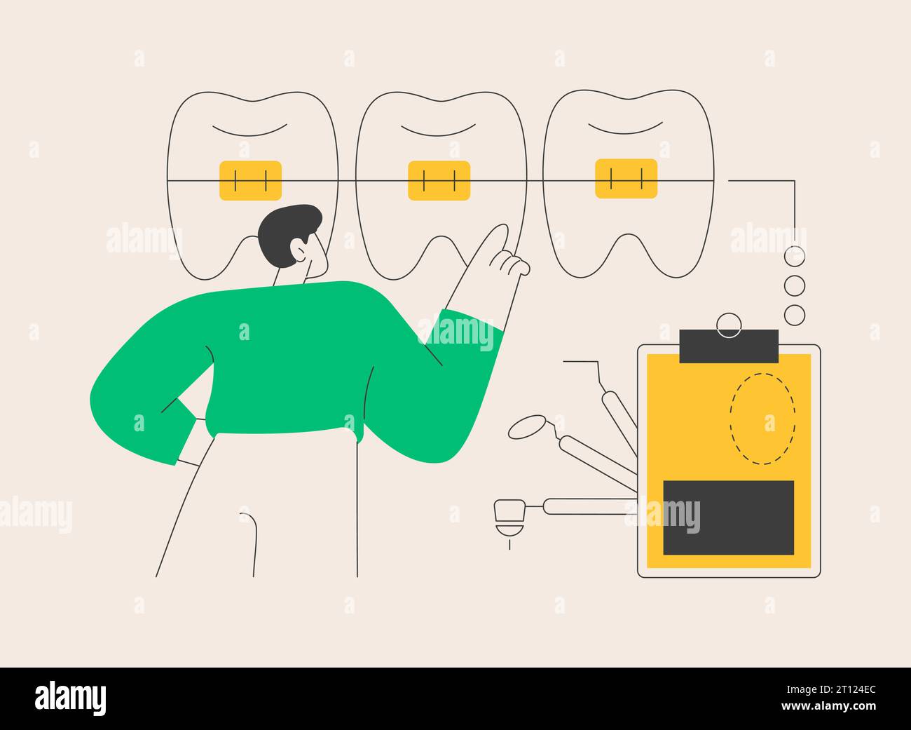 Dental braces abstract concept vector illustration Stock Vector Image ...