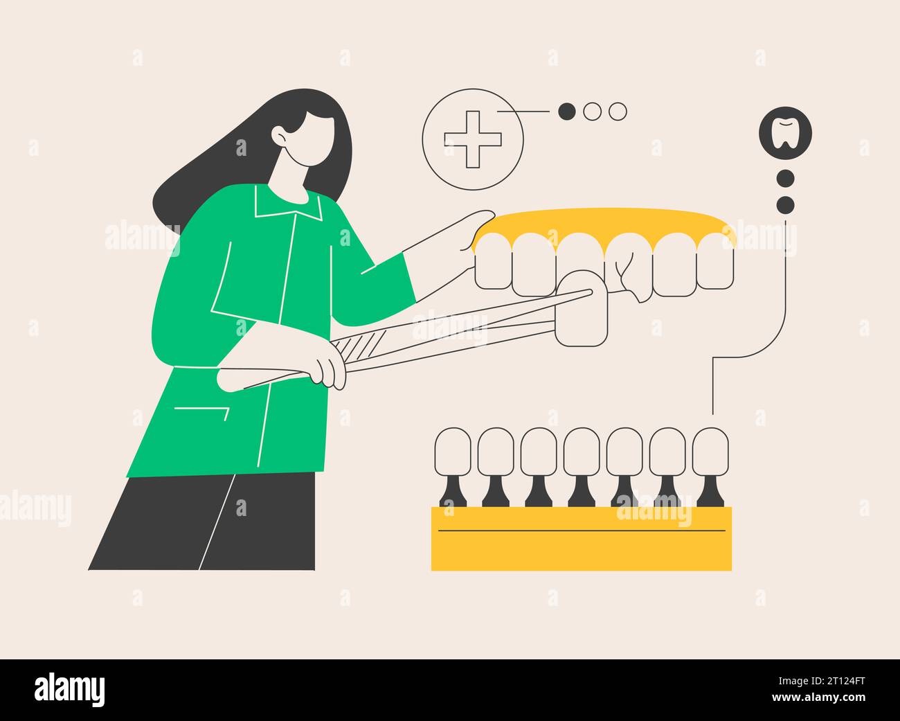 Dental veneers abstract concept vector illustration Stock Vector Image ...