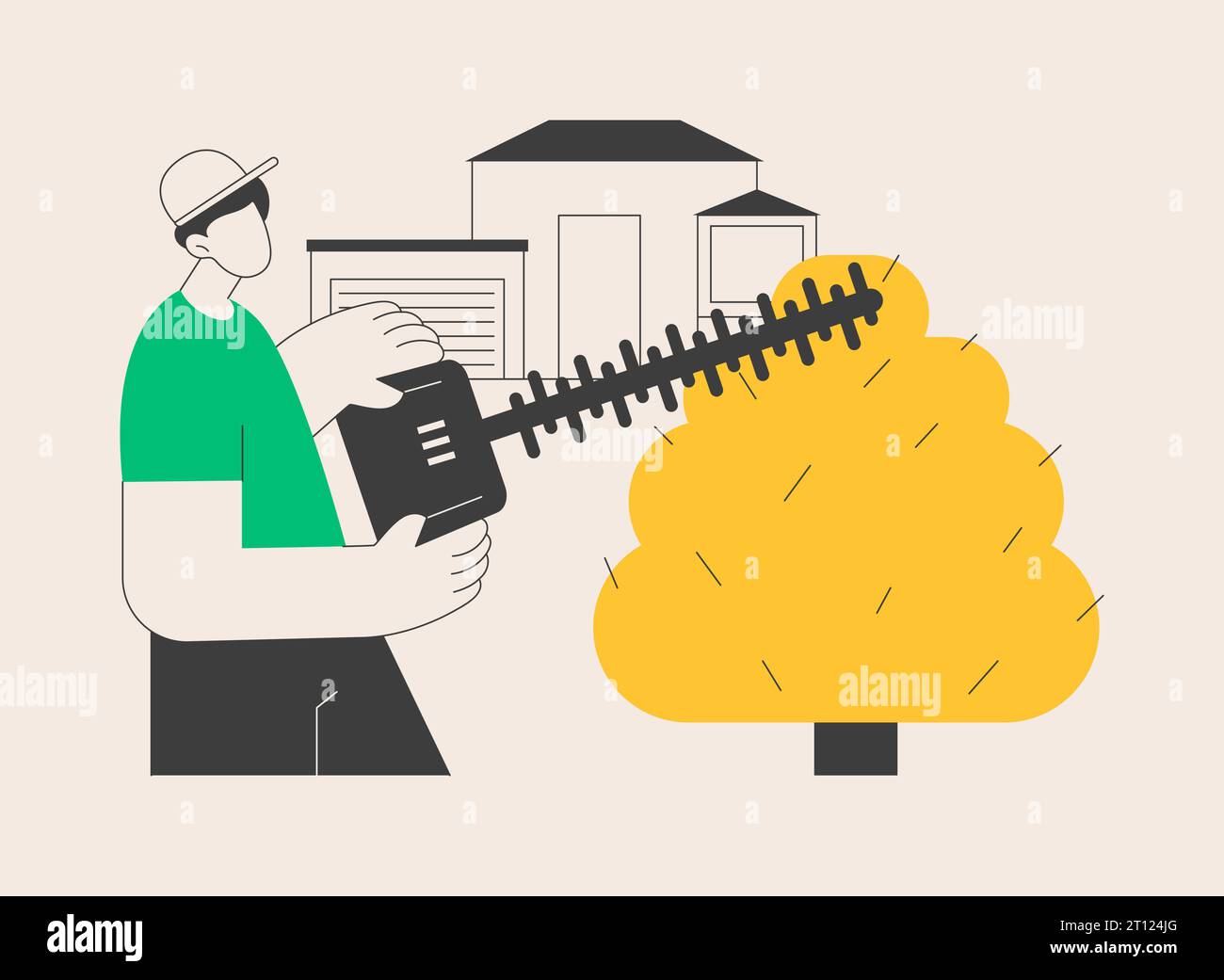 Hedge trimming abstract concept vector illustration Stock Vector Image ...
