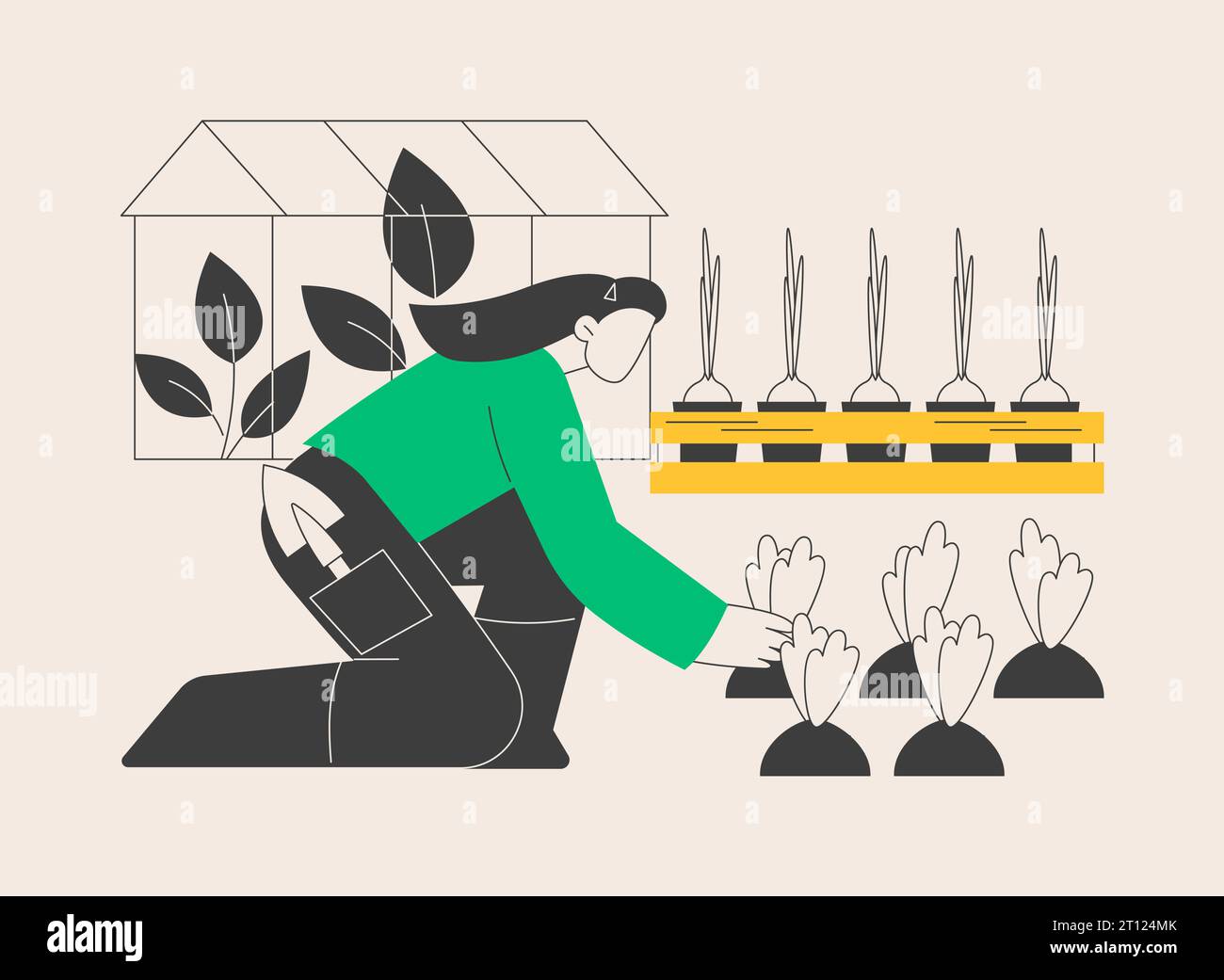 Growing vegetables abstract concept vector illustration Stock Vector ...