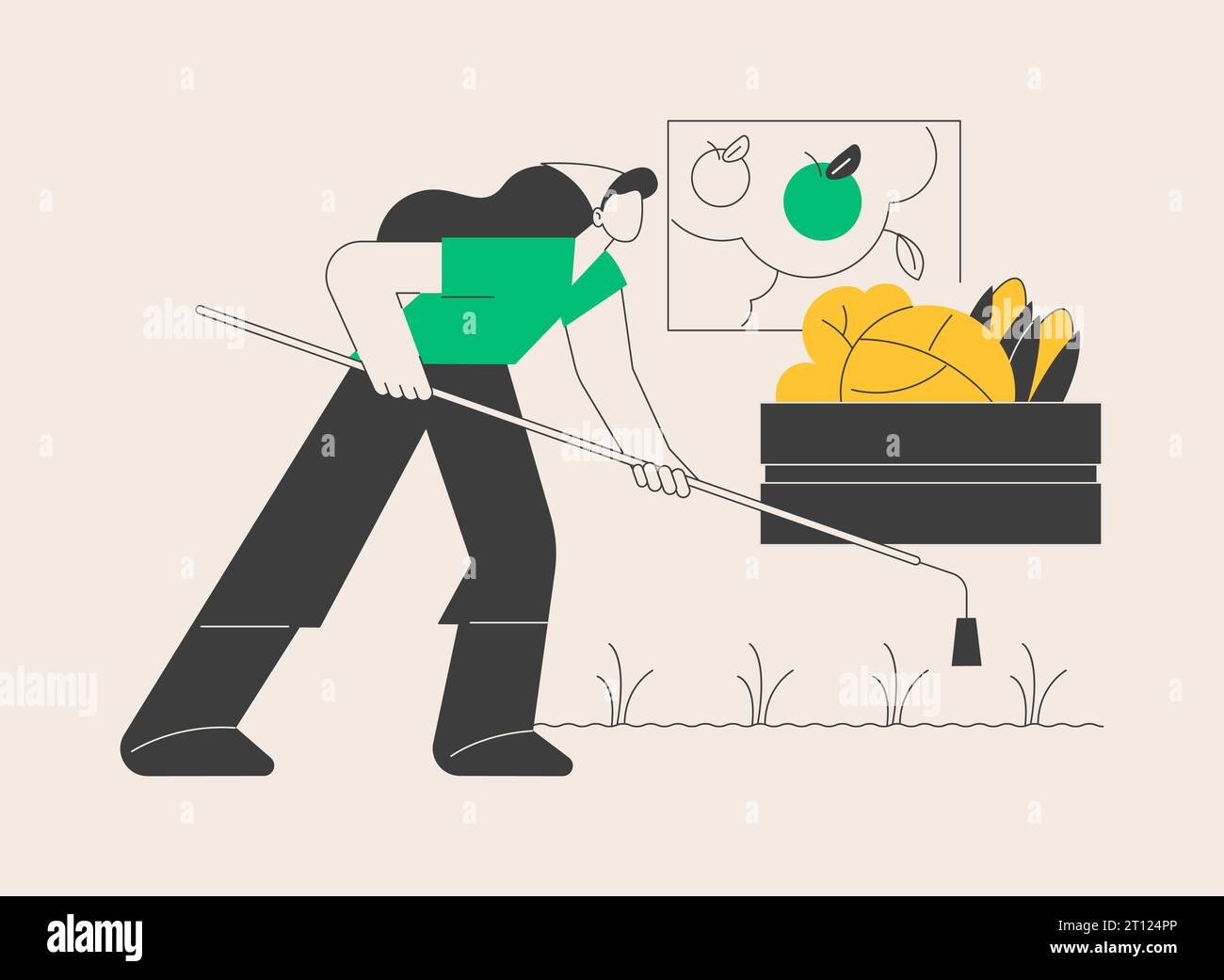 Cultivating the soil abstract concept vector illustration Stock Vector ...