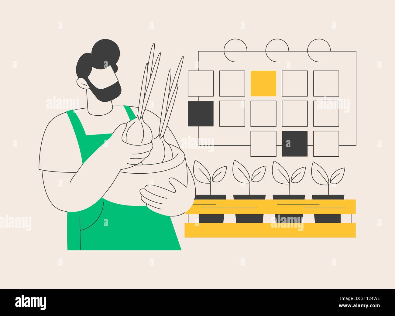 Planting bulbs abstract concept vector illustration Stock Vector Image ...