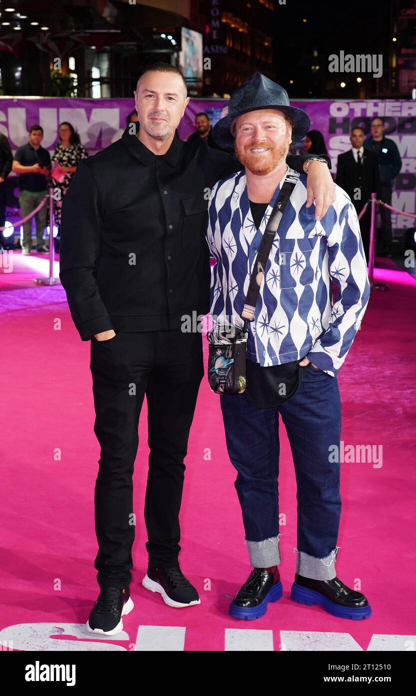 Paddy McGuinness (left) and Leigh Francis attend the world premiere of ...