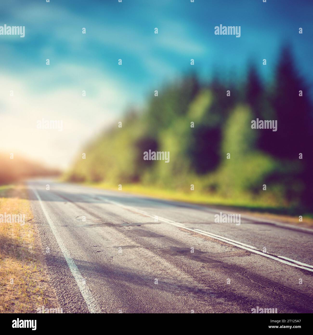 Beautiful highway road blur effect Stock Photo - Alamy