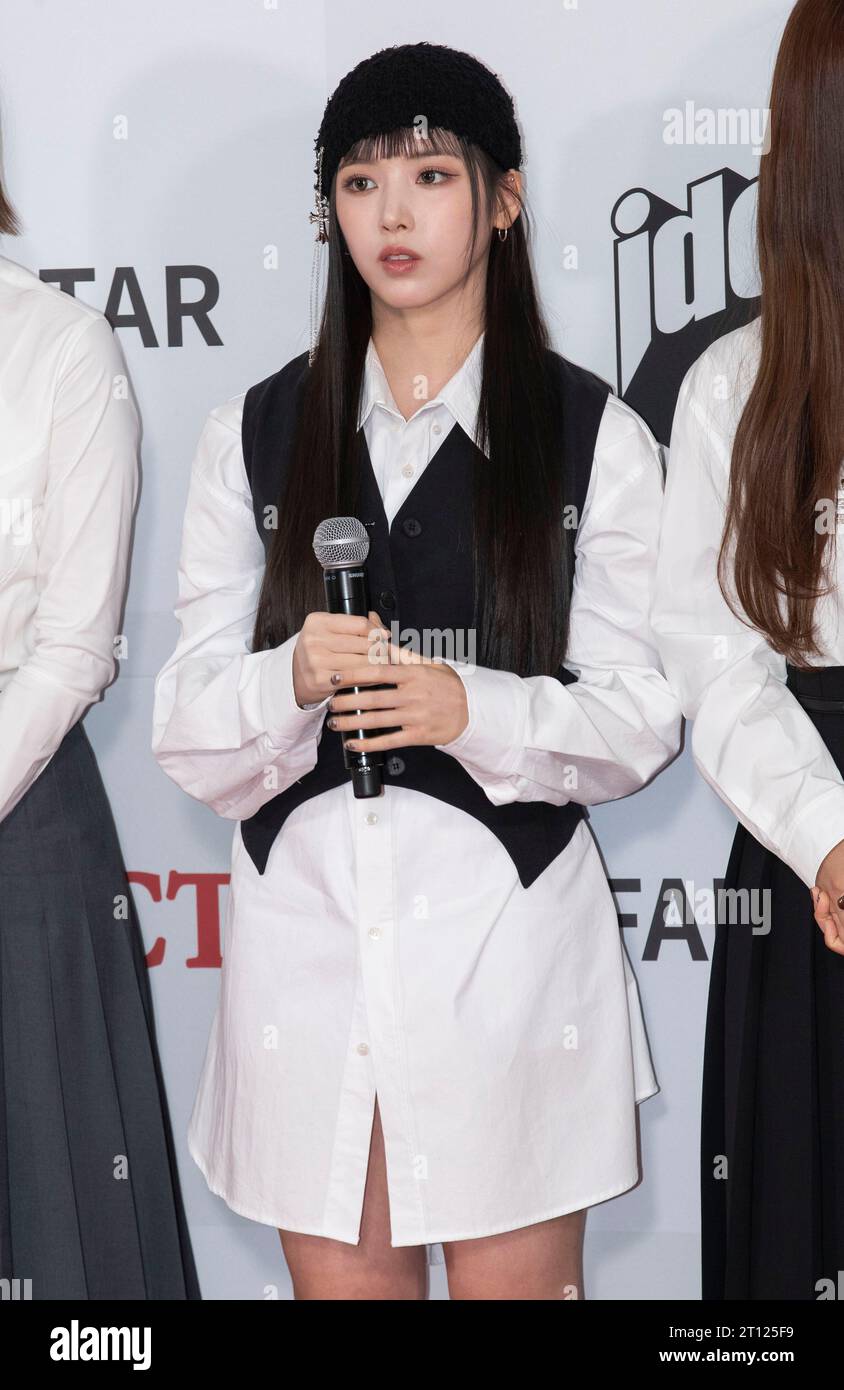 Incheon, South Korea. 10th Oct, 2023. Lily, Haewon, Sullyoon, Bae ...