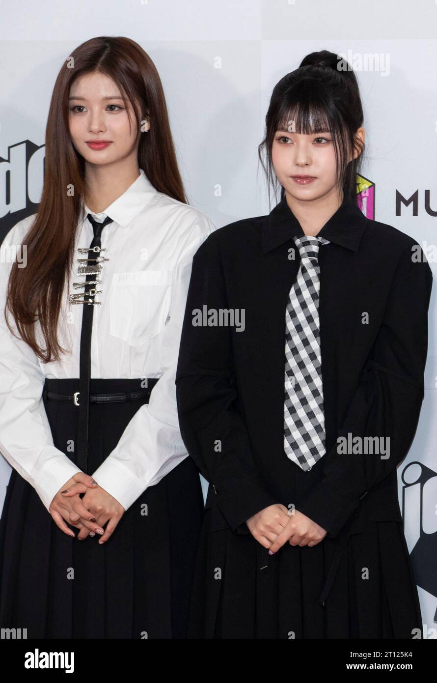 Incheon, South Korea. 10th Oct, 2023. Lily, Haewon, Sullyoon, Bae ...