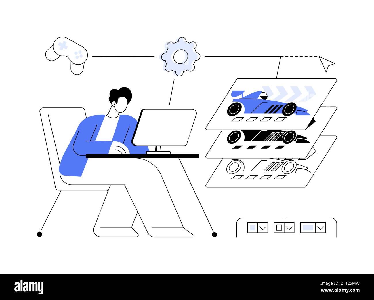 Game production abstract concept vector illustration Stock Vector Image ...