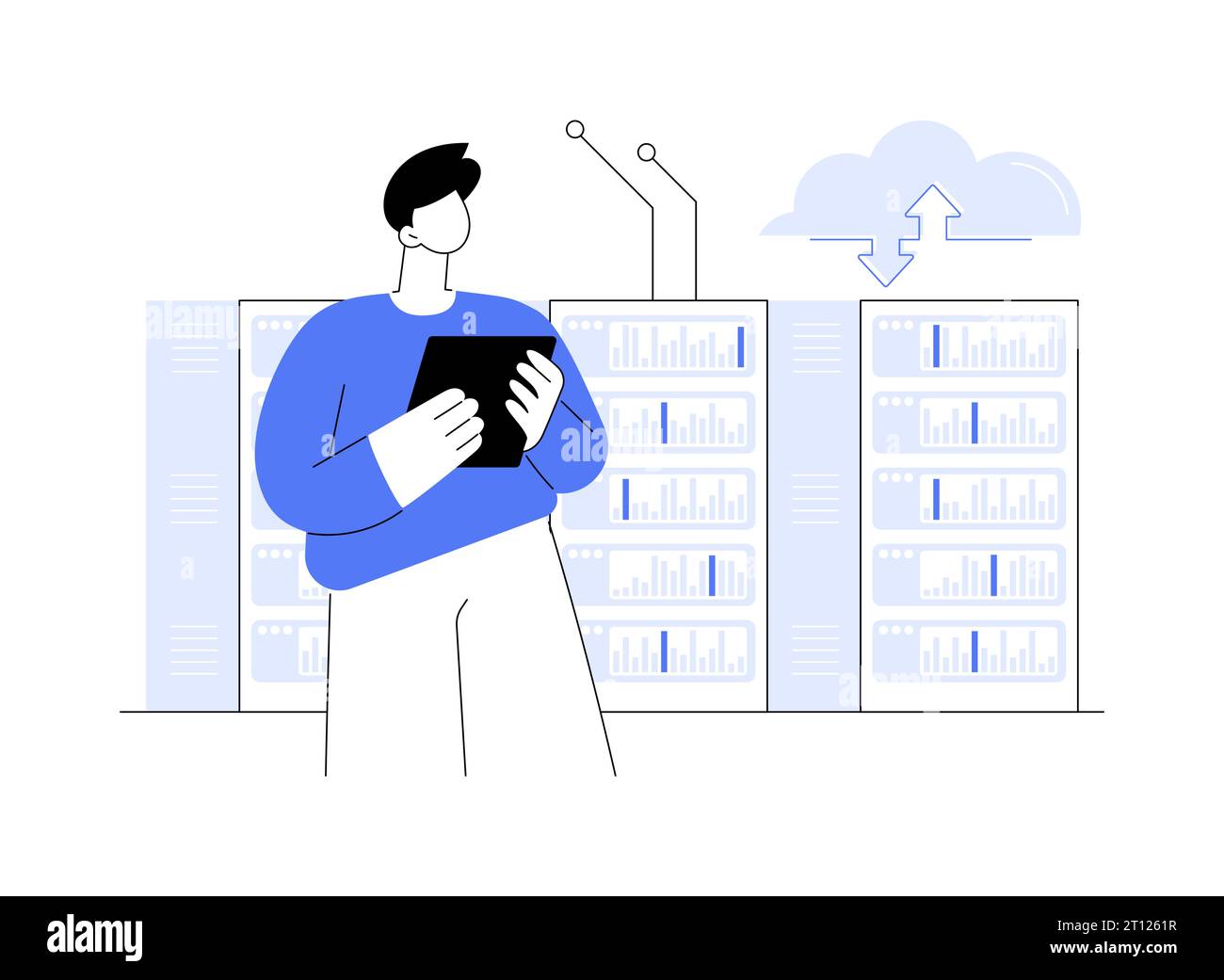 Datacenter storage systems abstract concept vector illustration Stock ...