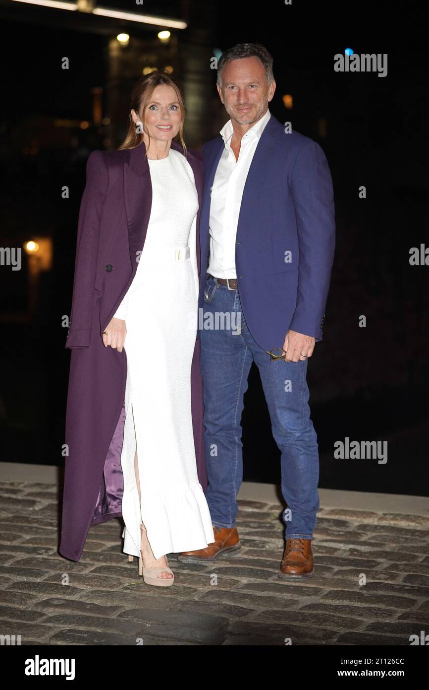 Geri Halliwell-Horner and husband Christian Horner attending the launch ...