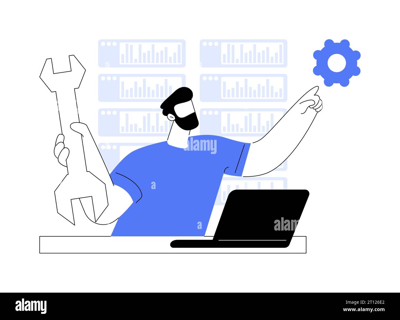Troubleshooting computer software abstract concept vector illustration ... Troubleshooting computer software abstract concept vector illustration ...