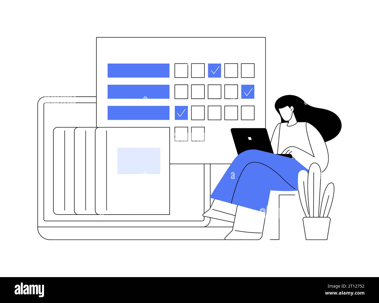 Online test isolated cartoon vector illustrations Stock Vector Image ...