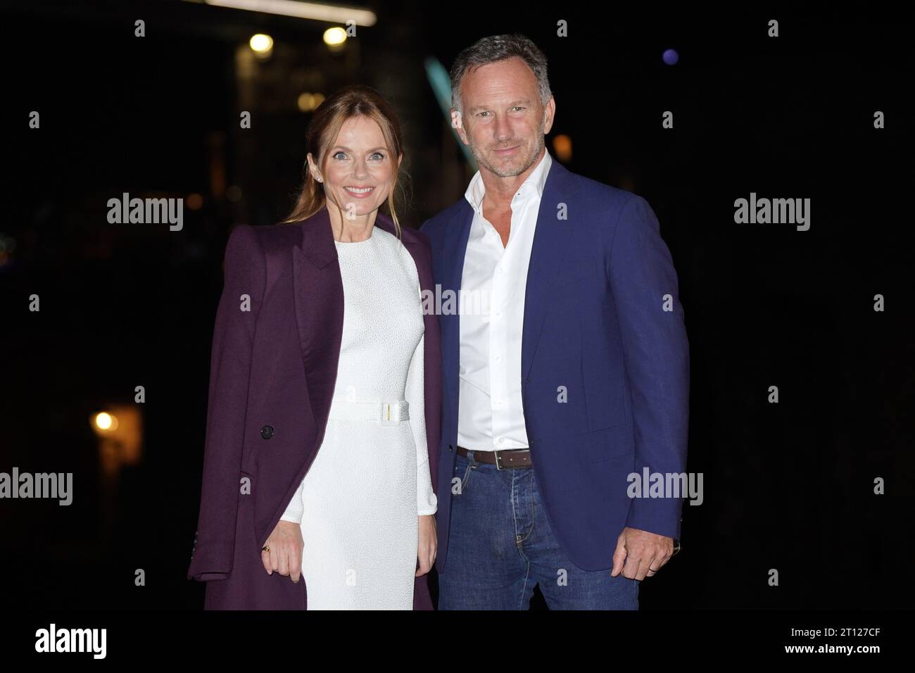 Geri Halliwell-Horner and husband Christian Horner attending the launch ...
