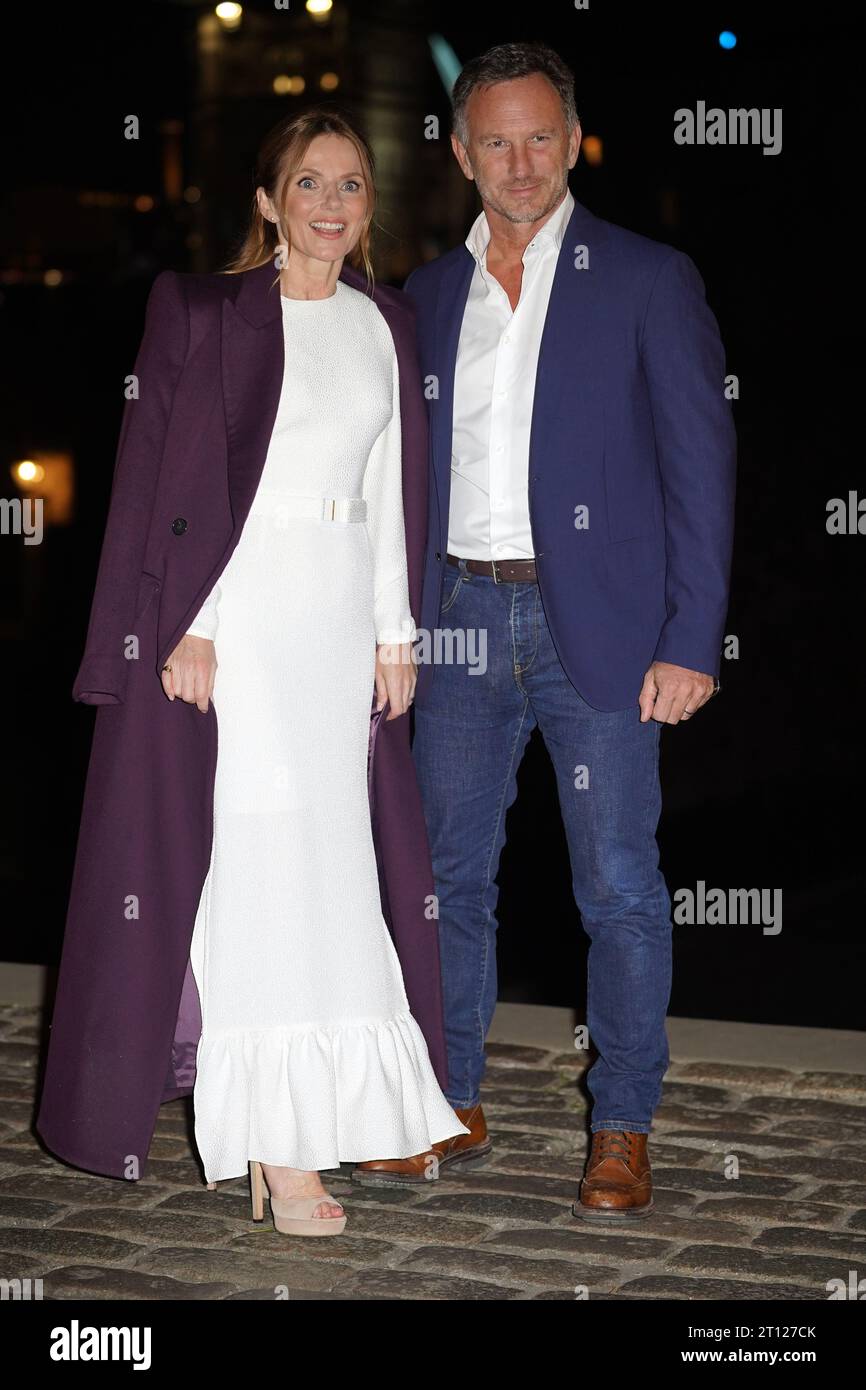 Geri Halliwell-Horner and husband Christian Horner attending the launch ...