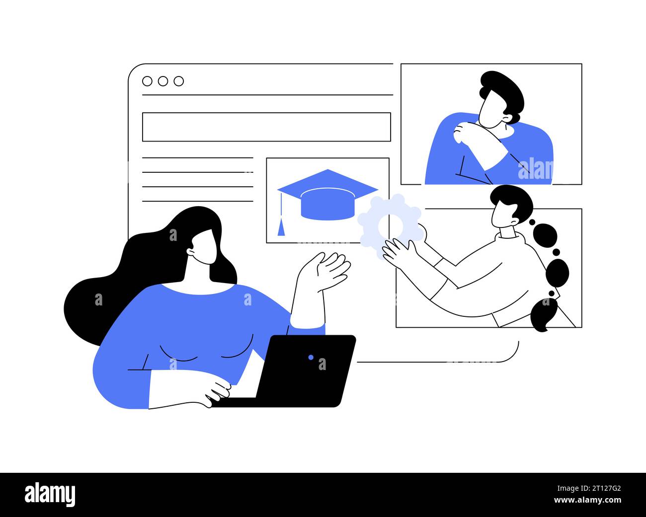 Student chat isolated cartoon vector illustrations Stock Vector Image ...