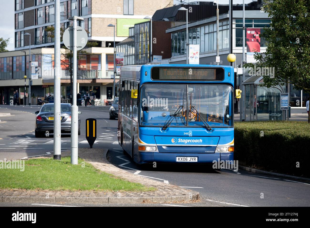 Stagecoach No 1 bus service, Corby town centre, Northamptonshire ...