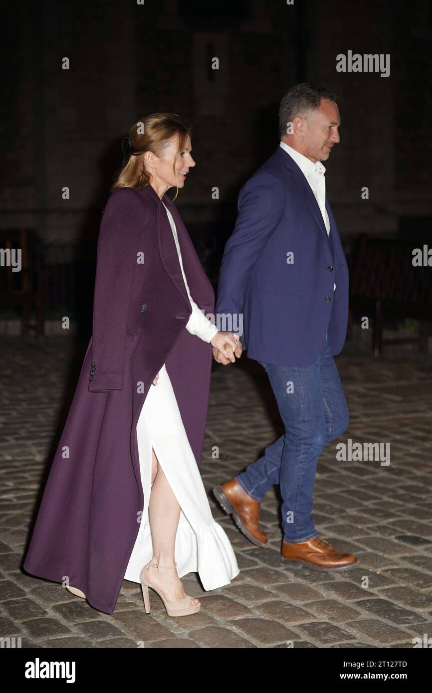 Geri Halliwell-Horner and husband Christian Horner attending the launch ...