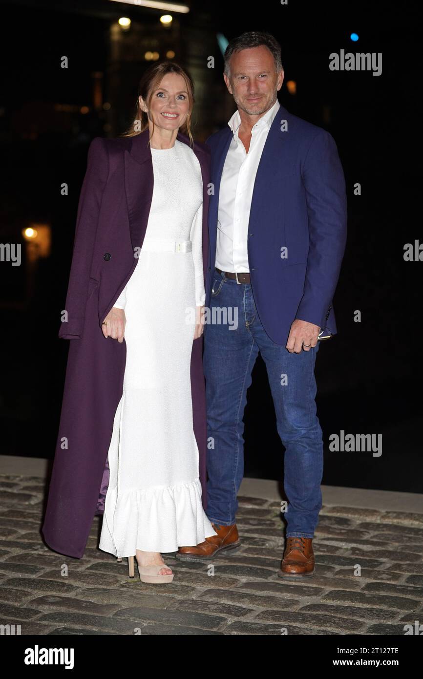 Geri Halliwell-Horner and husband Christian Horner attending the launch ...