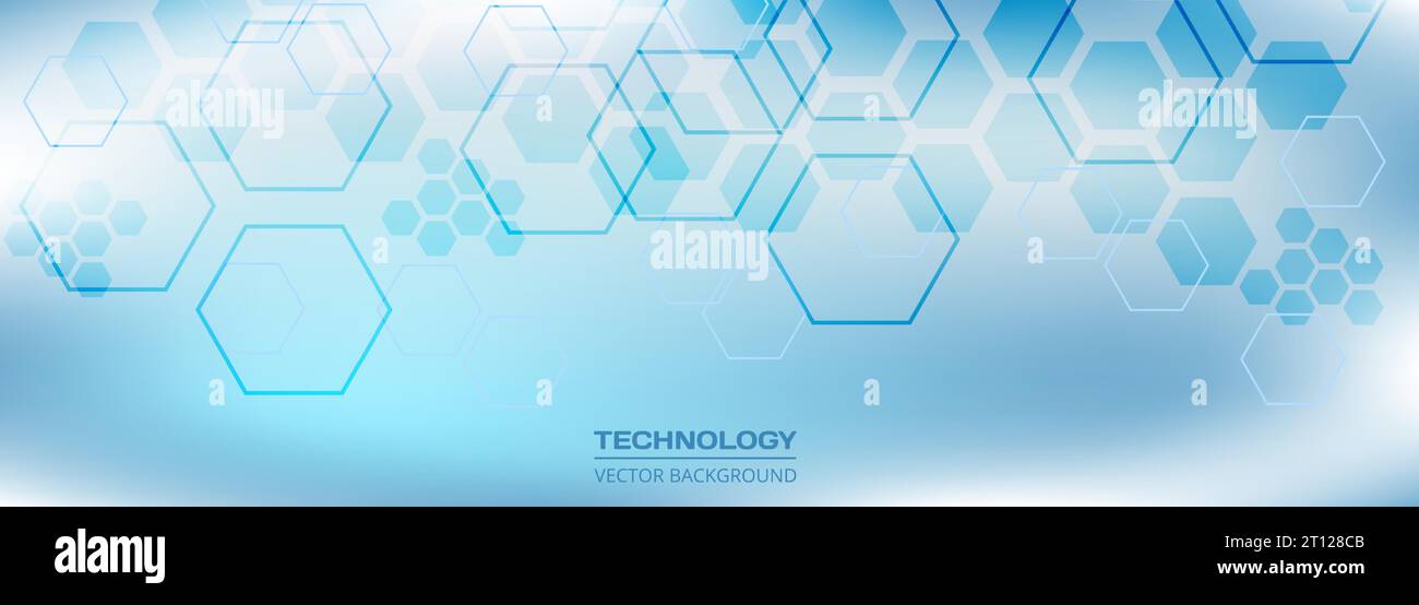 Abstract hexagon light blue concept vector background. Digital ...