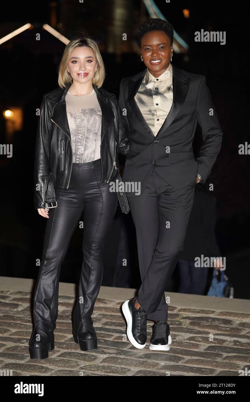 Nicola Adams (right) and partner Ella Baig attending the launch of Geri ...