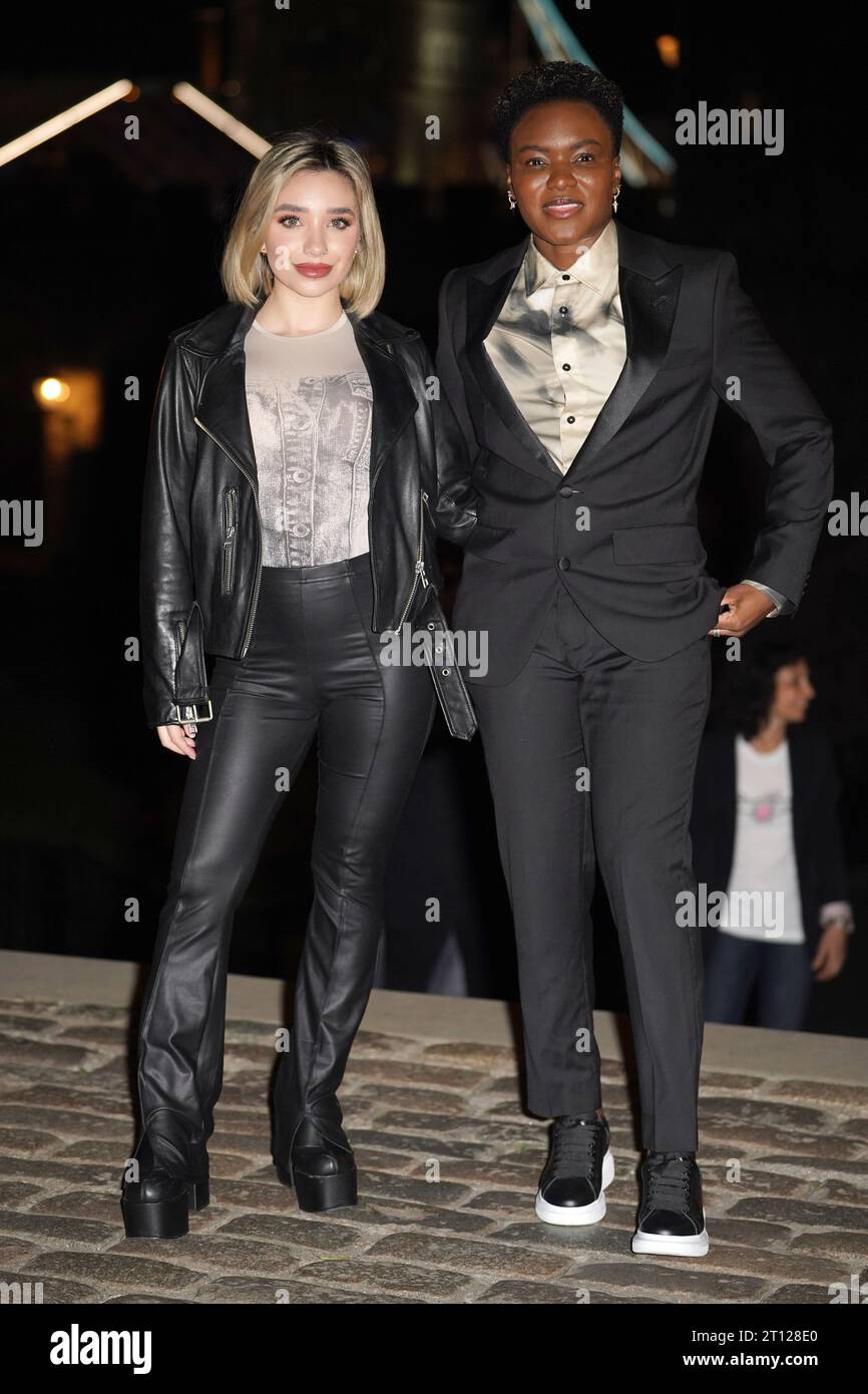 Nicola Adams (right) and partner Ella Baig attending the launch of Geri ...