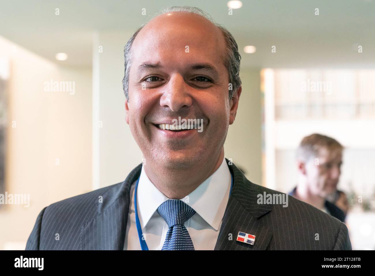 Dominican Republic Ambassador Jose Alfonso Blanco Conde poses after ...
