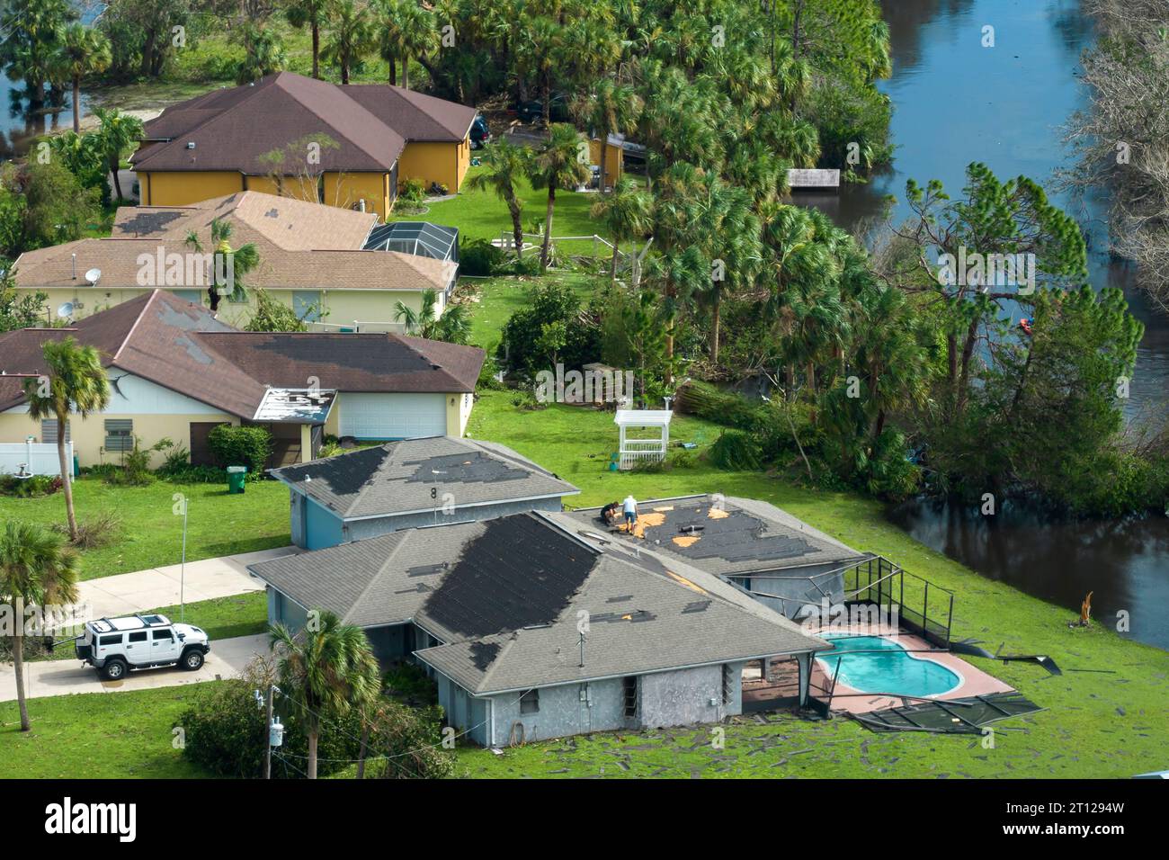 Swimming pool roof collapse hi-res stock photography and images - Alamy