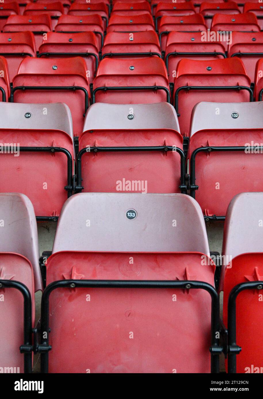Alexandra Stadium’s seat wait ahead of the match, during the EFL Trophy ...
