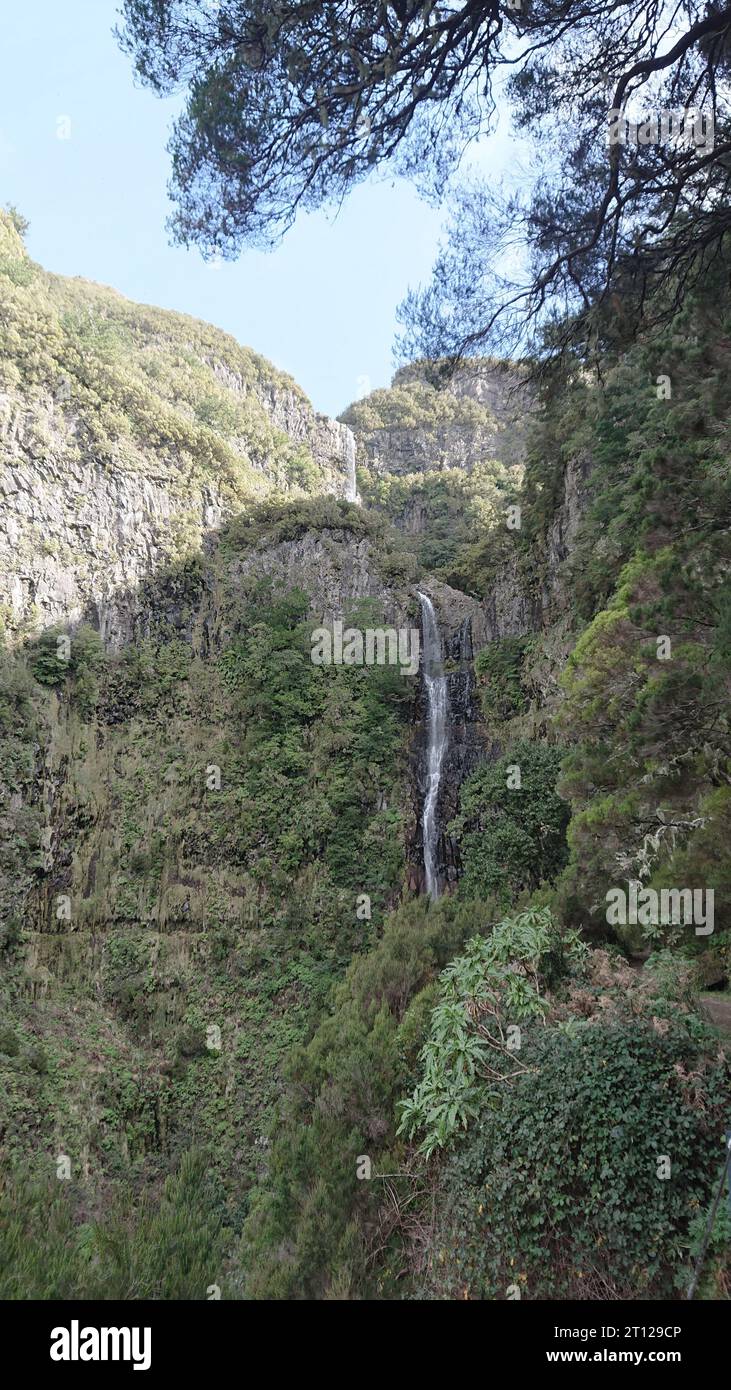 Madeira Portugal Wasserfall Waterfall Hiking Stock Photo - Alamy