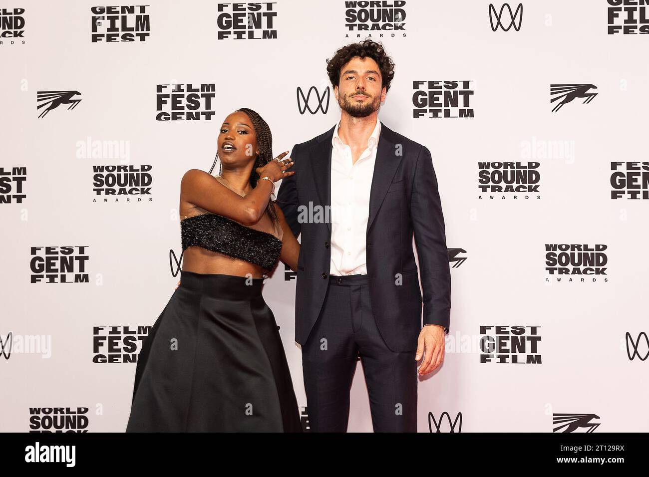 Gent, Belgium. 10th Oct, 2023. Actress Jennifer Heylen with partner ...