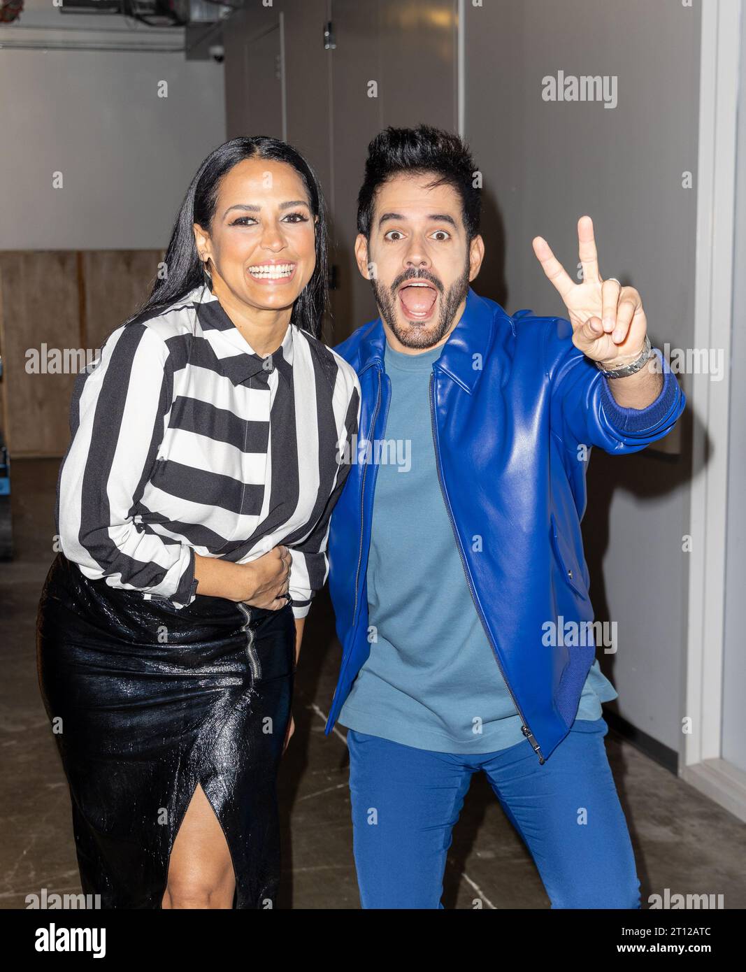 DORAL, FL-OCT 10: Actress Celines Toribio and singer, composer Manny ...