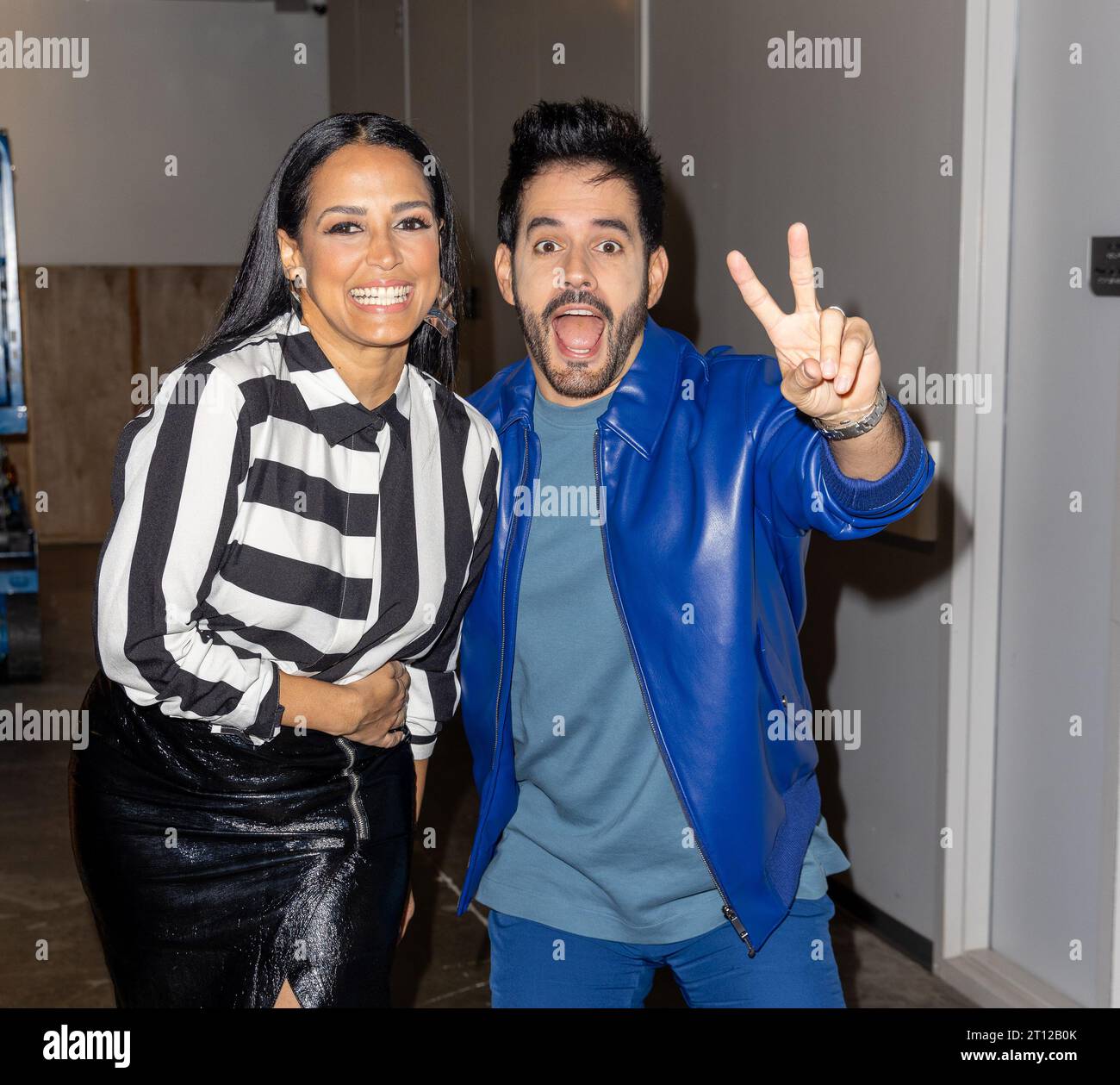 DORAL, FL-OCT 10: Actress Celines Toribio and singer, composer Manny ...