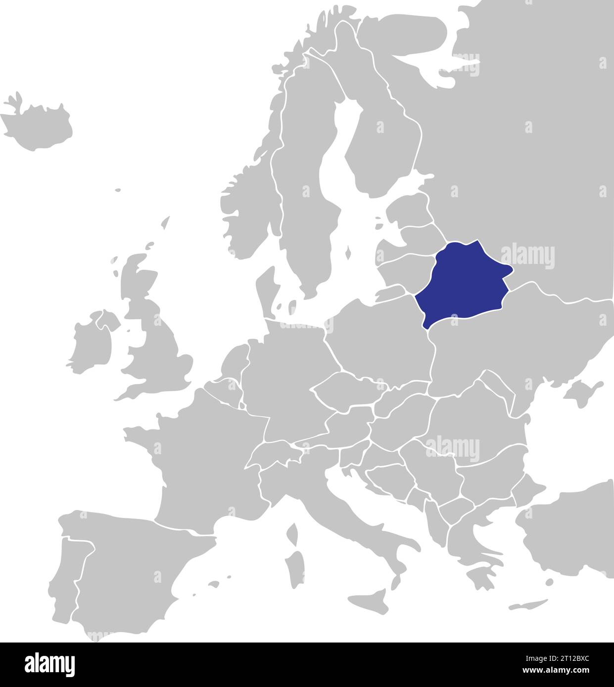 Location map of the REPUBLIC OF BELARUS, EUROPE Stock Vector Image ...