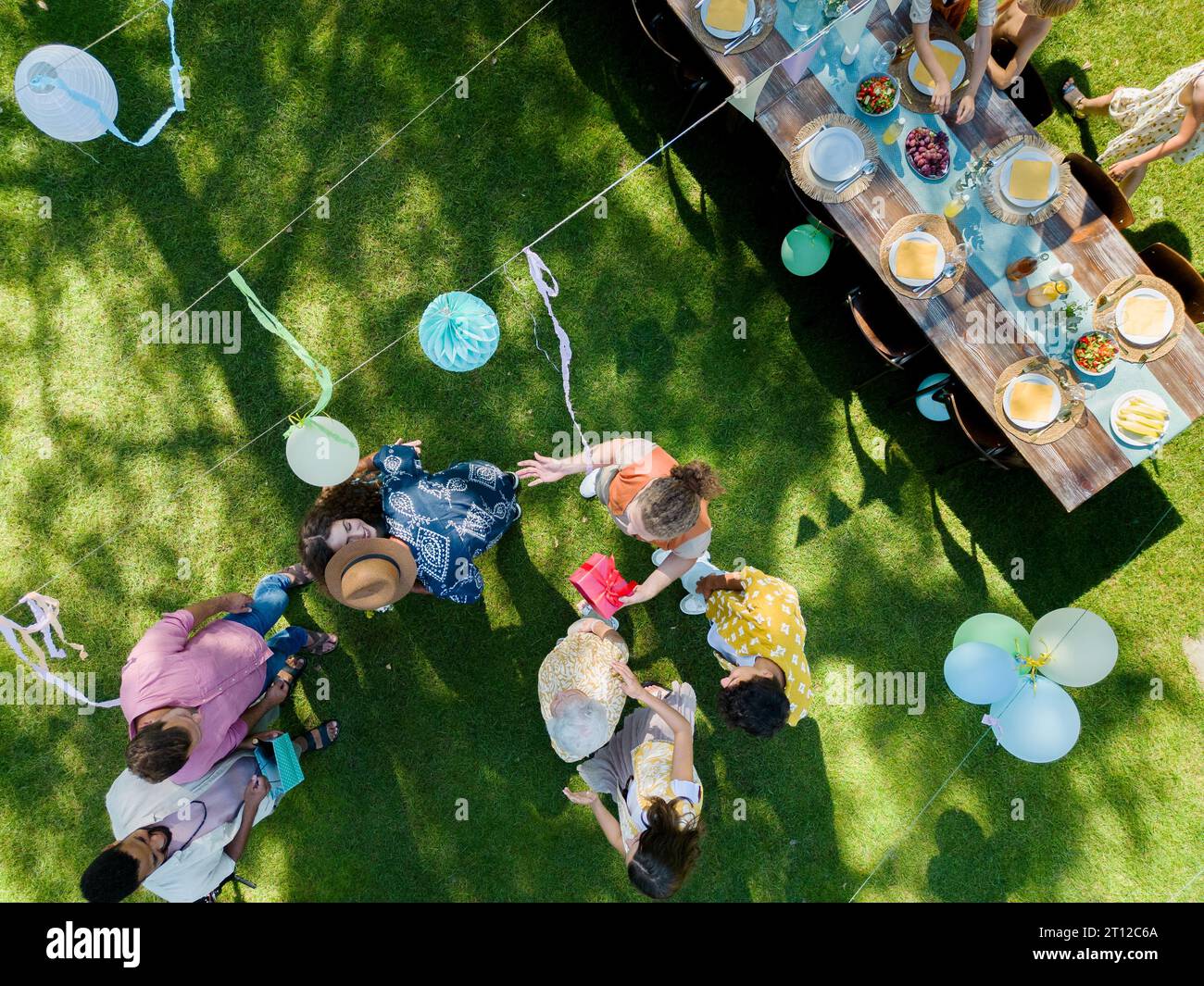 Aerial view of a birthday cake hi-res stock photography and images - Alamy