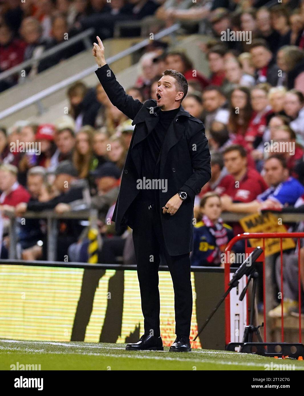 Manchester United manager Marc Skinner during the UEFA Women's ...