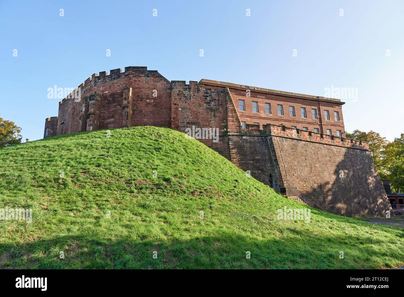 Old stone castle wall in Chester, UK Stock Photo - Alamy