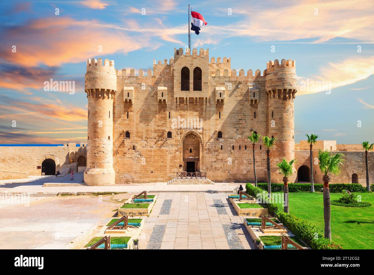 Qaitbay Citadel of Alexandria, exclusive main view of the famous fort ...