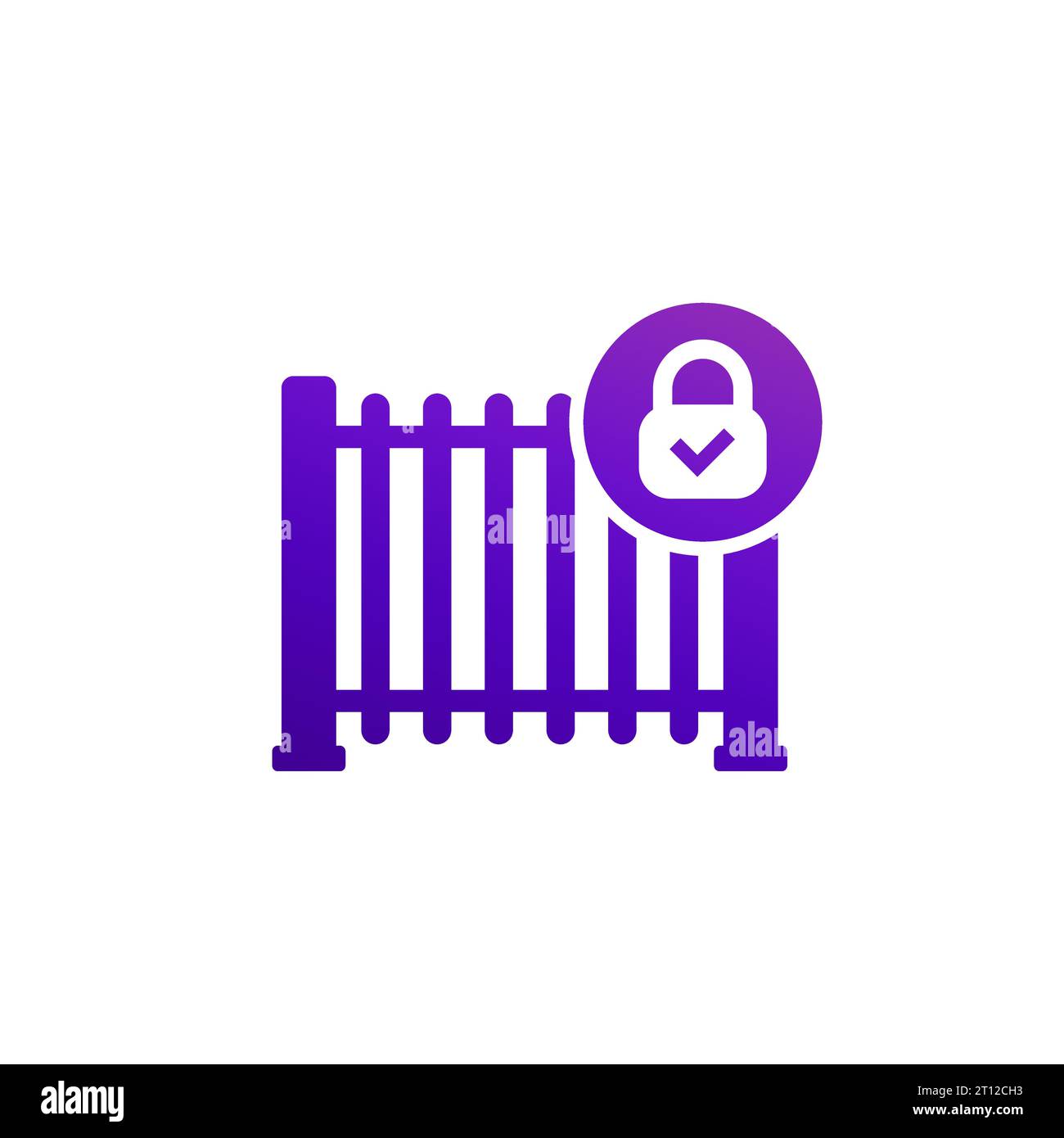 automatic gate locked icon, vector Stock Vector Image & Art - Alamy